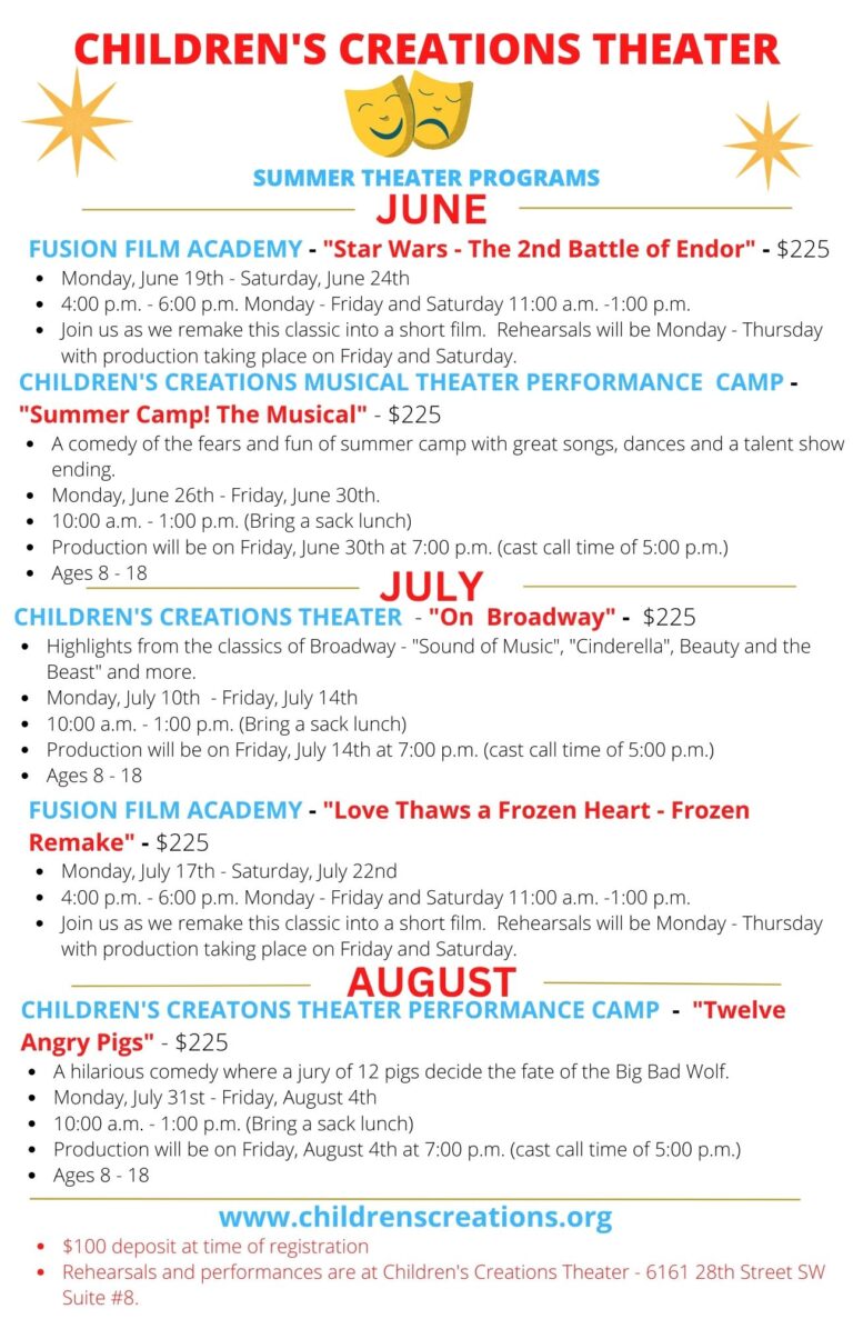 Shows/Auditions/Camps – Children's Creations